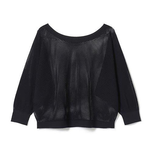 チャコット・バランス Chacott BALANCE 【ノーソーイングニット】7分袖メッシュニットTシャツ ヨガ ウィメンズ 256303-1540-55-009