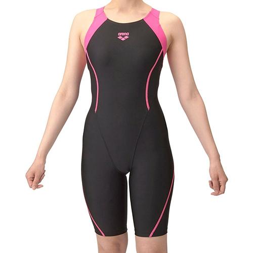 アリーナ ARENA アクアエクサ  フィットネスワンピーススパッツ 水着  オープンバック・ひっかけパッド レディ-ス AS5SWF00L-BKPK