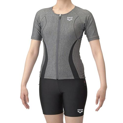 アリーナ ARENA すらっとセパ フィットネスセパレーツ 水着 レディ-ス AS5SWF44L-GYBK