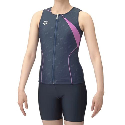 アリーナ ARENA すらっとセパ フィットネスセパレーツ 水着  差し込みパッド レディース AS5SWF45L-NVNV