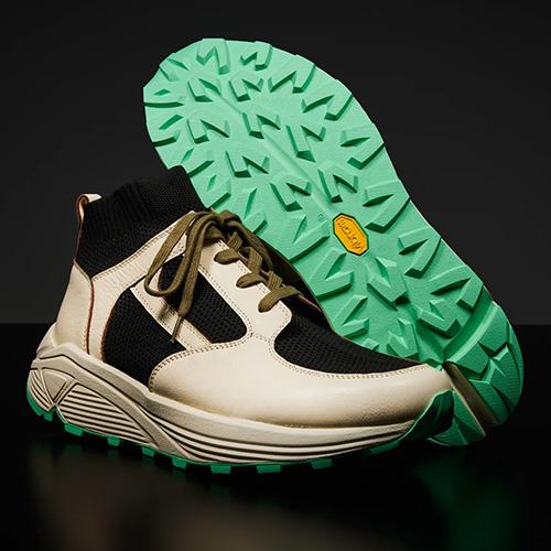 ダスク スタジオ DUSK STUDIO TechStride Knit ハイカットスニーカー カジュアルシューズ メンズ DS-002-WHTGRN