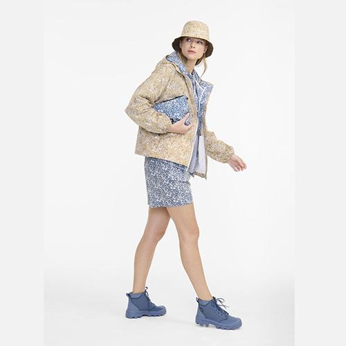 エーグル AIGLE 撥水 リバティプリント フーデッドジャケット 長袖 ウィメンズ アウトドア ZBFBF92-006