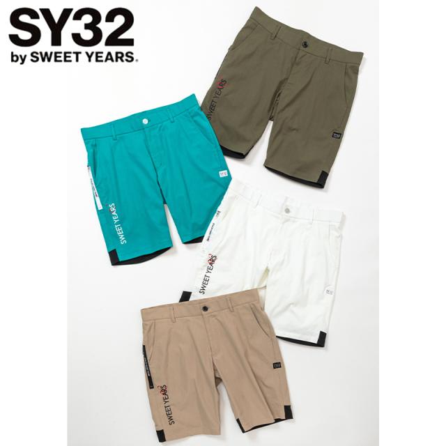 【特価／即納】2024春夏 SY32 GOLF メンズ RECYCLE WOVEN OX STRETCH SHORTS SYG-24S35 日本正規品 ショートパンツ ハーフパンツ