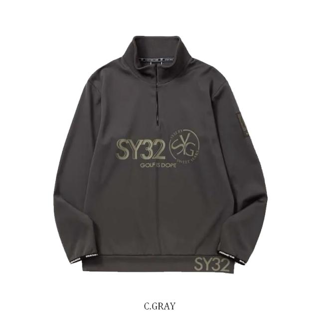 即納】SY32 GOLF ハーフジップ スウェットシャツ 長袖 SYG-25A1-26