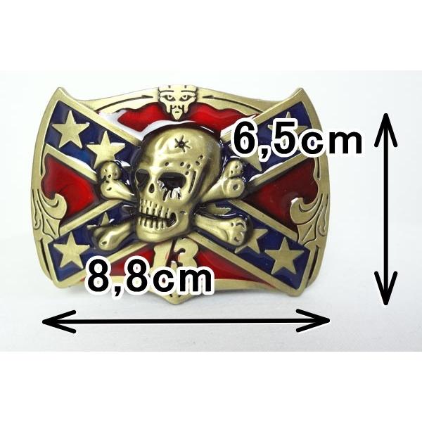 ベルト 本革サドルレザー オイルレザーブラック どくろバックル 幅40mm