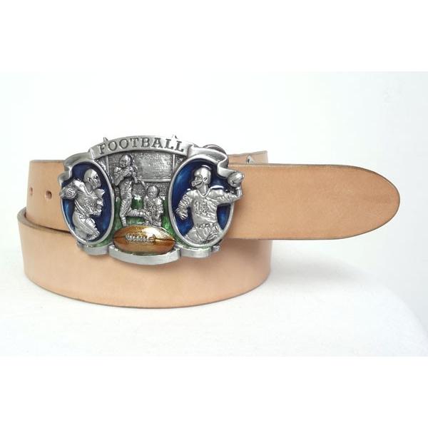 ベルト 本革サドルレザー オイルレザーブラック フットボールバックル