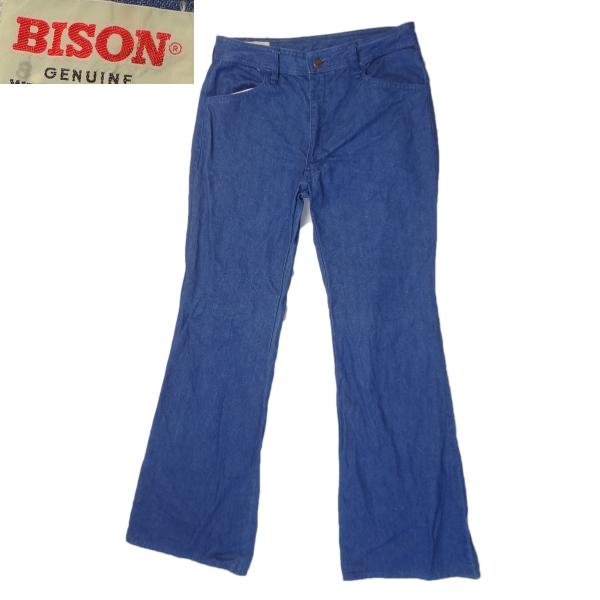W33インチ バイソン BISON ベルボトム ブーツカット ジーンズ フレアー