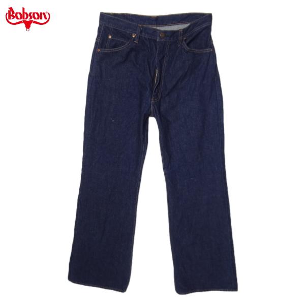 ボブソン BOBSON ベルボトム フレアー ラッパジーンズ  ブルー W34インチ