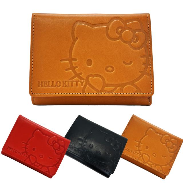 ハローキティ 本革財布 9H76 かわいい お財布 小銭入れ お札入れ カード入れ