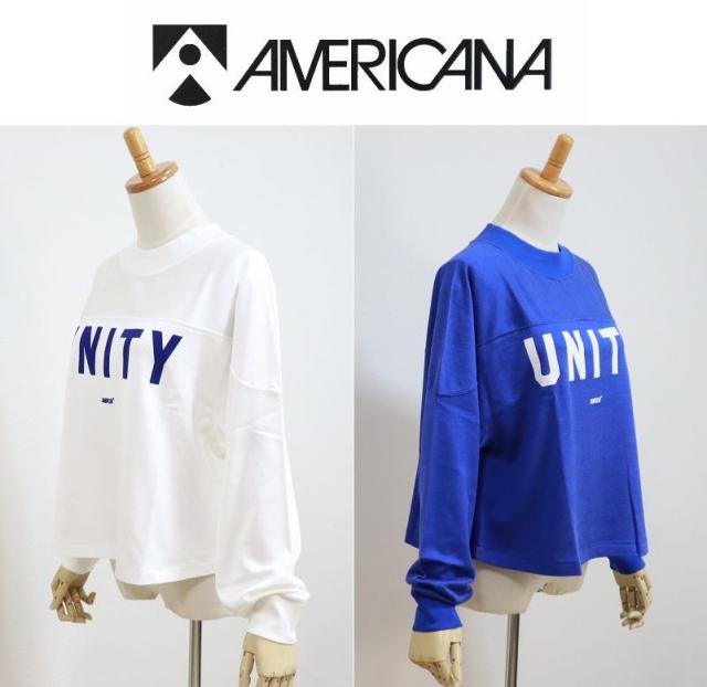 【SALE20%OFF】2024年秋冬NEW  Americana アメリカーナ モックネック フットボールジャージ L/S TEE UNITY BRF-740A/1  レディース