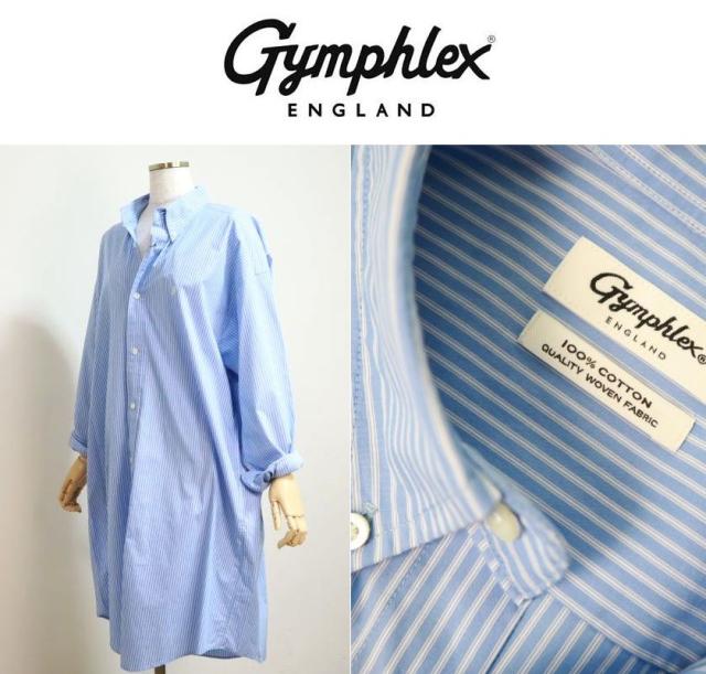 【SALE30%OFF】2025春夏新作 GYMPHLEX ジムフレッックス B/D L/S シャツドレス ワンピース シャツワンピース #GY-G0098 STP レディース
