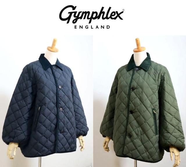 2025秋冬  GYMPHLEX ジムフレックス キルトダウンパフスリーブミドルコート ＃GY-A0717 NYM   レディース