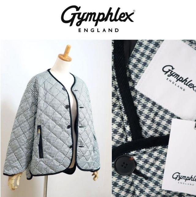 2025秋冬  GYMPHLEX ジムフレックス HAND QUILT DOWN ダウン カラーレスジャケット ＃GY-A0431 ING ギンガムチェック  レディース
