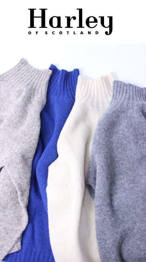 SALE30%OFF 2023秋冬 Harley of scotland ハーレーオブスコットランド シェットランド TURTLE(HIGH NECK)ニット 2474-5A 2022秋冬入荷分 レディース