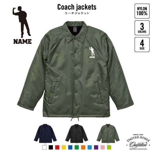 ダーツ/名入れボア裏地付きコーチジャケット 左胸ワンポイントミリタリー アメカジ ブラック ネイビー カーキ ストリート ブルゾン アウター