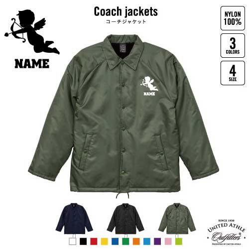 婚活アドバイザー 名入れボア裏地付きコーチジャケット 左胸ワンポイントミリタリー アメカジ ブラック ネイビー カーキ ストリート ブルゾン アウター 結婚　恋愛　プランナー　パーティー