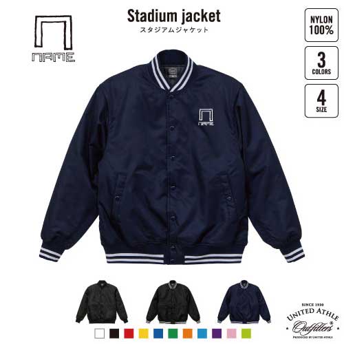 イニシャル（TimberAL）/名入れスタジアムジャケット（中綿入） スタジャン スタジアムジャンパー 左胸ワンポイント野球 ベースボール スポカジ アメカジ ブラック ネイビー ストリート ブルゾン アウター