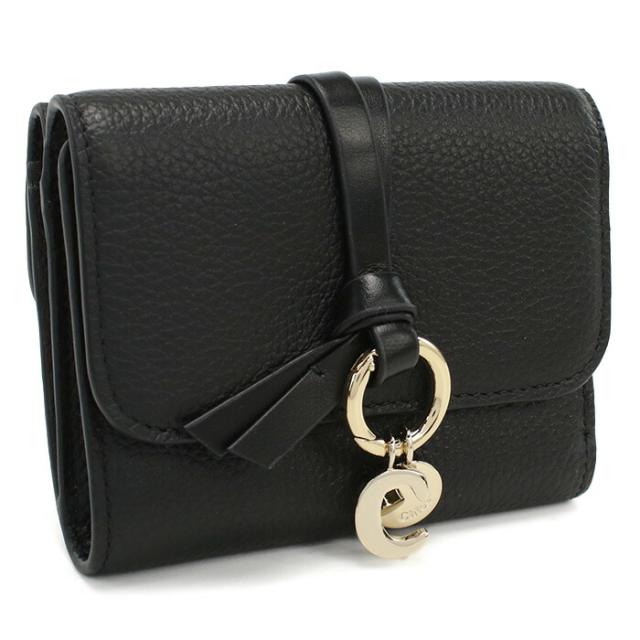 クロエ CHLOE 三つ折り財布 小銭入付き アルファベット レディース ブランド CHC21WP945F57　001 ブラック