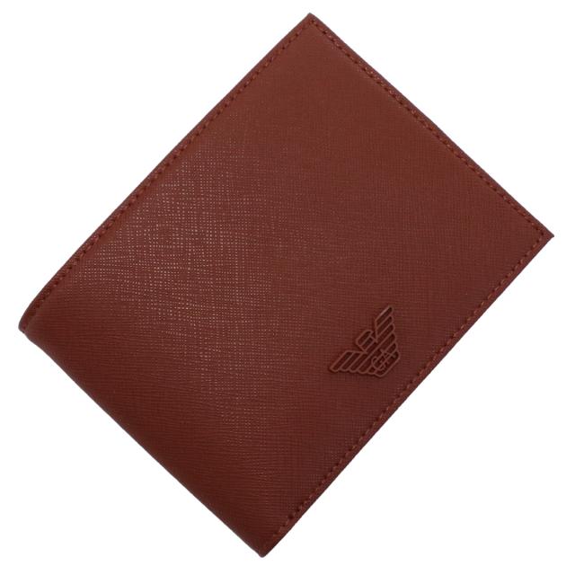 Emporio Armani エンポリオ・アルマーニ Y4R165 二折財布小銭入付き ORANGE ブラウン系 メンズ