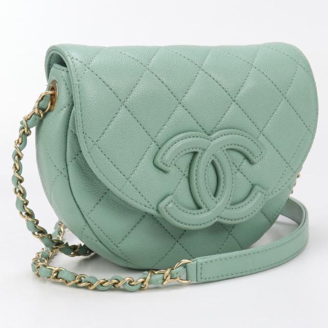【中古】CHANEL シャネル チェーンショルダーバッグ GPJ845H7 斜め掛け ショルダーバッグ キャビア レディース Aランク