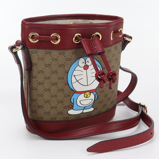 【中古】GUCCI グッチ ドラえもん マイクロGG 647801 斜め掛け ショルダーバッグ PVC/レザー レディース Sランク 未使用