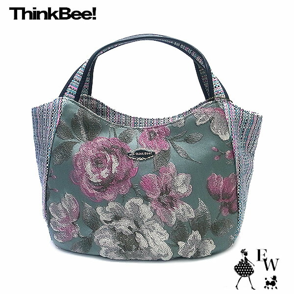 シンクビー バッグ ノクターンローズ ハンドバッグ トートバッグ A000597 Think Bee 花柄 エクセルワールド 母の日 レディース ブランド プレゼントにも TP10　mk