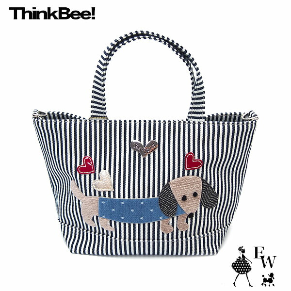 シンクビー バッグ Think Bee トートバッグ モモチヨ ミニトートバッグ ストライプ・ブルーデニム A004485 エクセルワールド レディース ブランド プレゼントにも TP5 mk