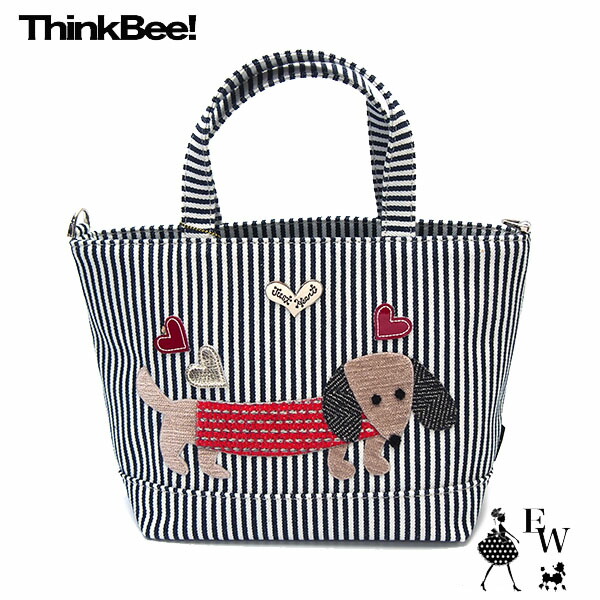 シンクビー バッグ Think Bee トートバッグ モモチヨ ミニトートバッグ ストライプ・オレンジボーダー A004486 エクセルワールド レディース ブランド プレゼントにも TP5　mk