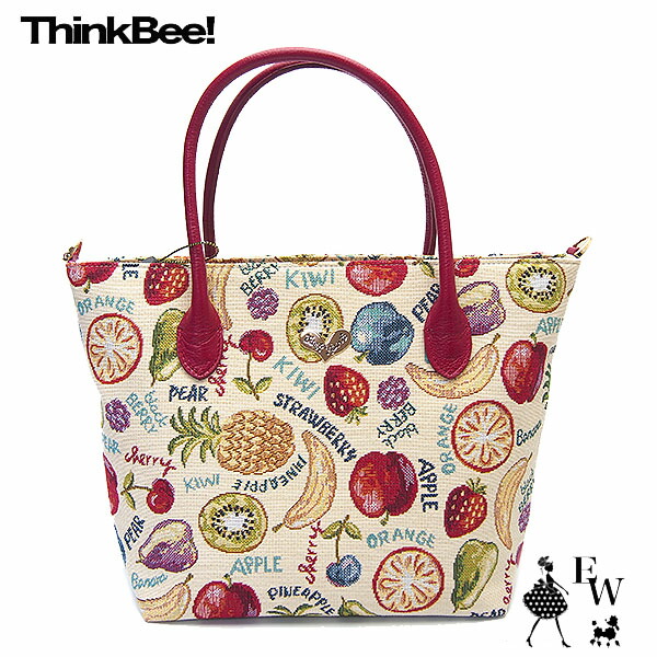 シンクビー バッグ Think Bee トートバッグ ミスタービーバンバン トートバッグ ホワイトA004570 エクセルワールド レディース ブランド プレゼントにも TP5 mk