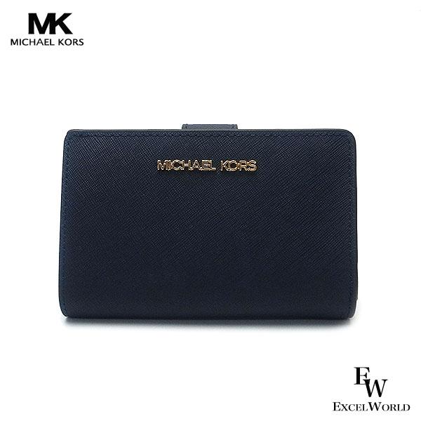 マイケルコース 財布 アウトレット 二つ折り財布 MICHAEL KORS L字ファスナー二つ折り財布 35F7GTVF2L ネイビー プレゼントにも ウォレット mk