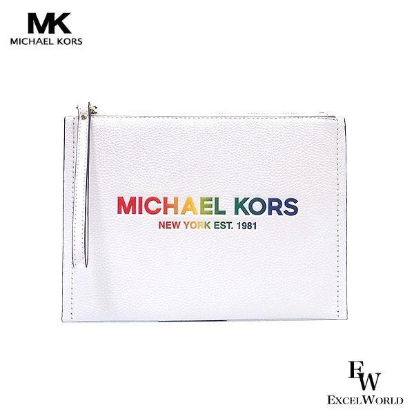 マイケルコース Michael Kors バッグ アウトレットレディース クラッチバッグ セカンドバッグ ポーチ 35T2G4PW4L ブライトホワイト  誕生日 プレゼント　mk