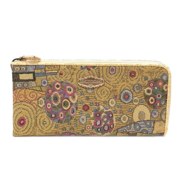 シンクビー 財布 ゴールデンクリムト コンパクト L字ファスナー財布 A001434 Think Bee ゴールド ウォレット ブランド