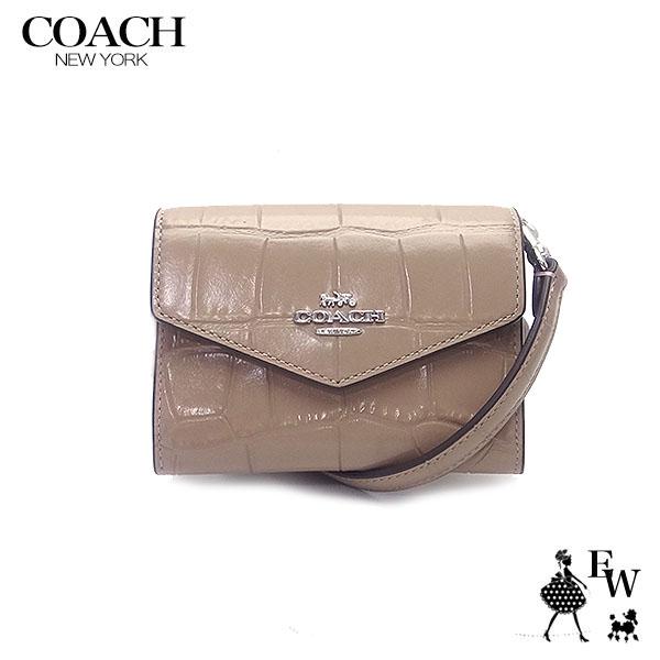 コーチ バッグ COACH アウトレット ショルダーポーチ 財布代わりにも 人気の小さめバッグ CU175 SVST クロコダイル エンボスド レザー ストーン レディース　mk