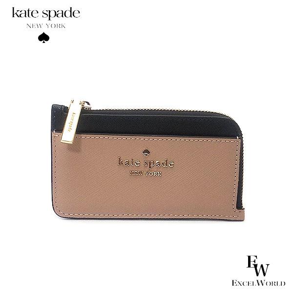 ケイトスペード カードケース アウトレット 小銭入れ KC518 200 kate spade カラーブロック ベージュ×ブラック レディース ブランド おしゃれ かわいい mk