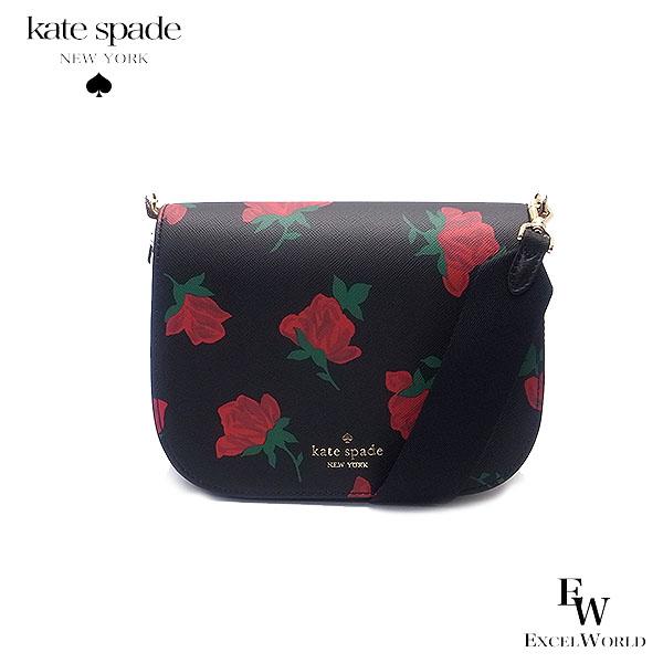 ケイトスペード バッグ KATESPADE アウトレット ショルダーバッグ KE533 001 ローズプリント ブラック  レディース ブランド mk