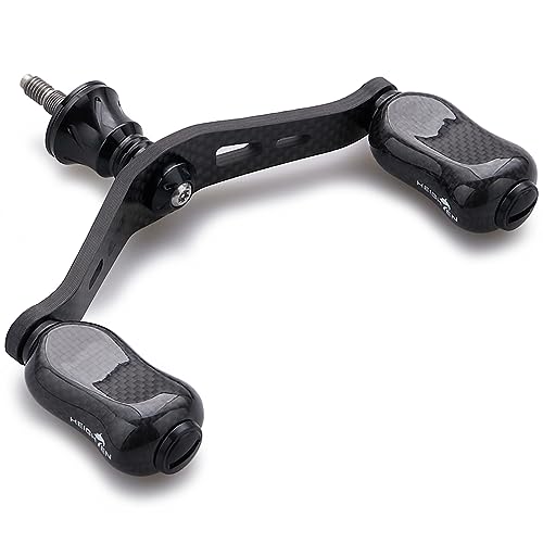 HEIGHTEN 90mm リール ハンドル 21mm カーボン ノブ 搭載 シマノ ダイワ 通用 1.5K カーボン製 ハンドル スピニングリ