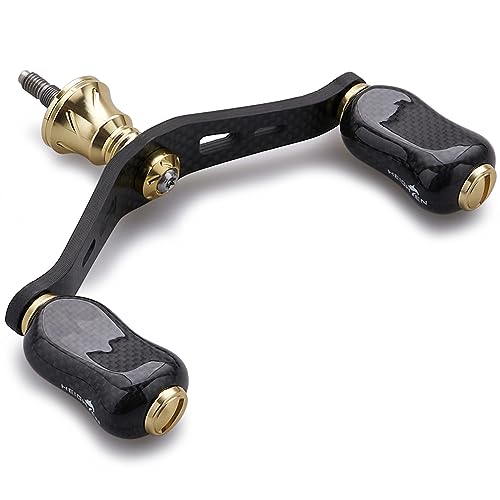 HEIGHTEN 90mm リール ハンドル 21mm カーボン ノブ 搭載 シマノ ダイワ 通用 1.5K カーボン製 ハンドル スピニングリ