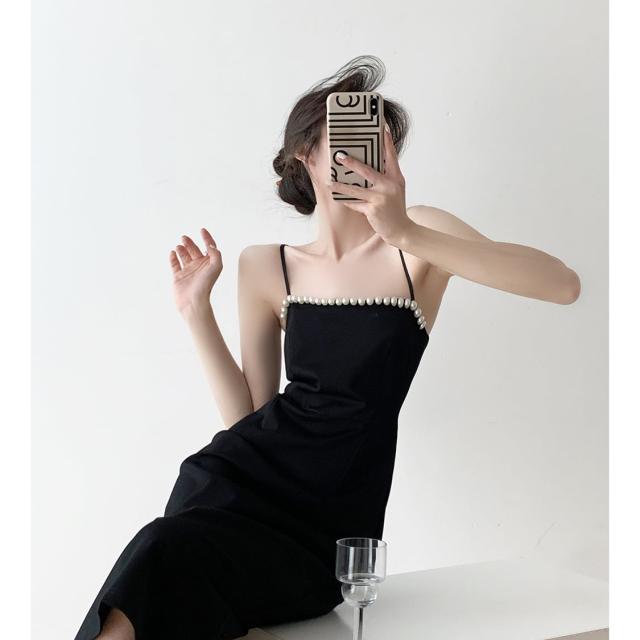 ワンピース 春 ワンピース 夏 ワントーン 無地 レディース ワンピース ミディ丈 パール ワンピース ミディ丈 ワンピース レディース カジュアル