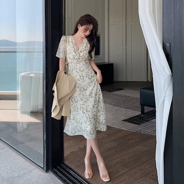 ワンピース 春 ワンピース 夏 ワンピース ミディ丈 ワンピース 花柄 フローラル ワンピース レディース ミディ丈 韓国 ワンピース ドレス ロング