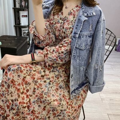 春新作 ワンピース 春 秋 ロング マタニティ 花柄 ロングワンピース レディース シャツワンピース ロング丈 韓国ワンピース 長袖 20代 30代