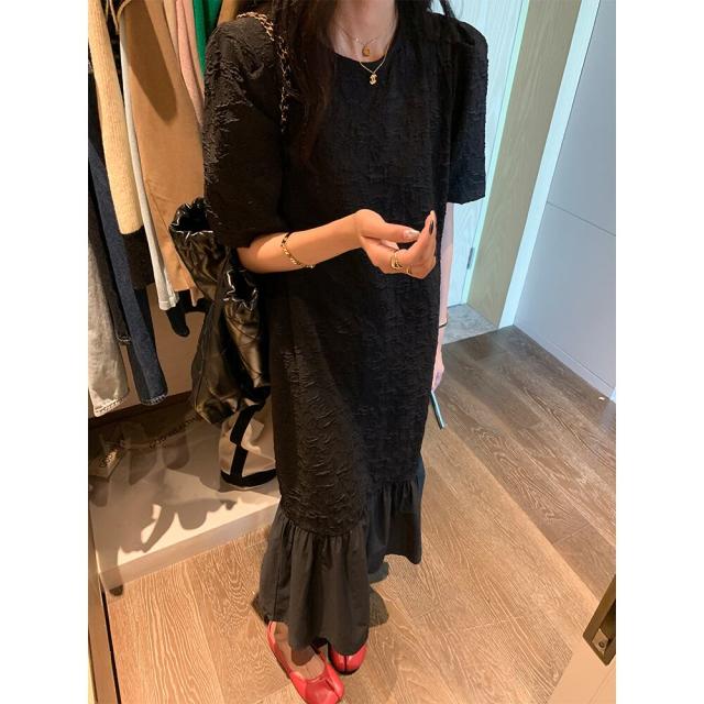 ワンピース 春 夏 ロング 無地 ロングワンピース レディース ロング ロング丈 袖あり 韓国ワンピース 春秋