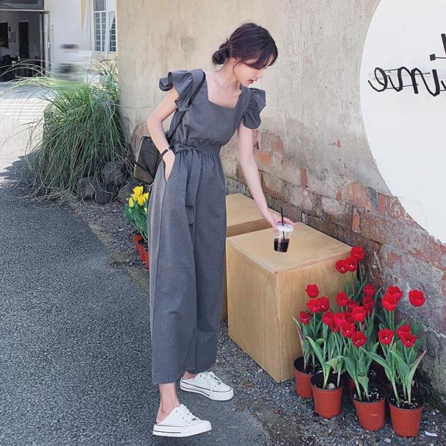 春新作 オールインワン ロンパース レディース オールインワンサロペット レディースオールインワン ノースリーブ ハイウェスト ワイドパンツ 春 夏