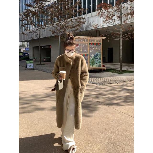 アウター ファーコート レディース レディース 韓国 ファーコート レディースアウター 秋 冬 フォーマル グリーン ブルー ブラック