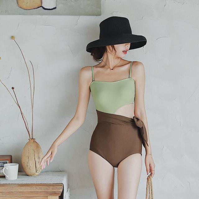 ワンピース 水着 韓国水着 体型カバー水着 ワンピース 40代 30代 20代 体型カバー オールインワン スイムウェア レディース 大人可愛い水着 2