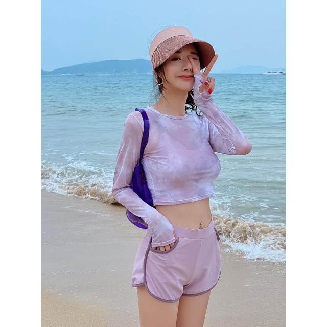 韓国 水着 タンキニ 体型カバー 水着 タンキニ 3点セット 40代 水着 レディース 体型カバー 3点セット ママ タンキニ 水着 大きいサイズ ビ