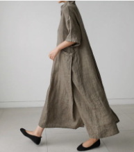 ワンピース ロング丈 袖あり l Vネック ストレート ポケット 大人可愛い きれいめ シンプル カジュアル 大人 上品 おしゃれ ラフ エレガント