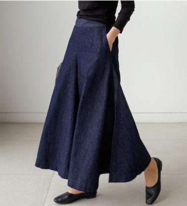 ボトムス パンツ Gパン ズボン l パンツスカート  ロング丈 ワイド 大人可愛い きれいめ シンプル カジュアル 大人 おしゃれ かっこいい 無地