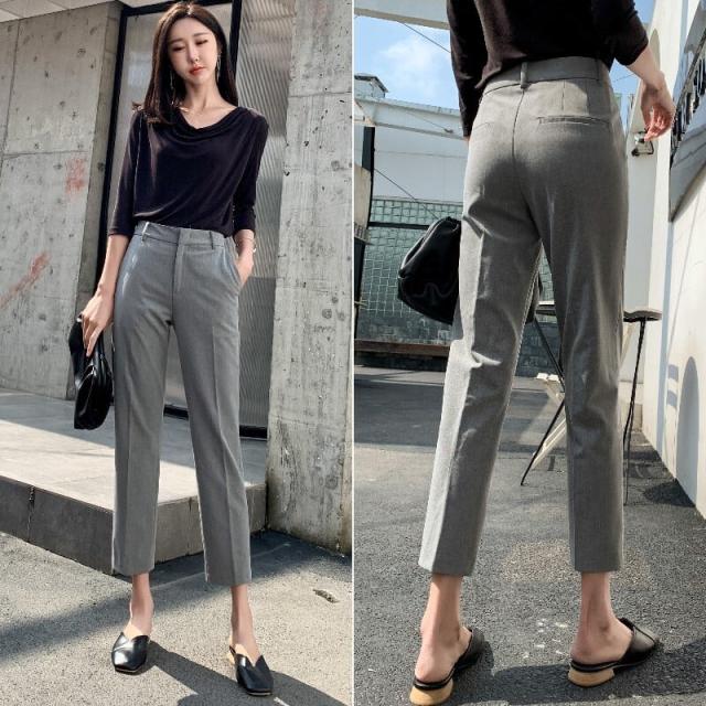 シガレットパンツ センタープリーツ ボトムス l 細身 ハイウエスト かわいい 大人可愛い きれいめ シンプル 大人 おしゃれ お洒落 大人可愛い 大