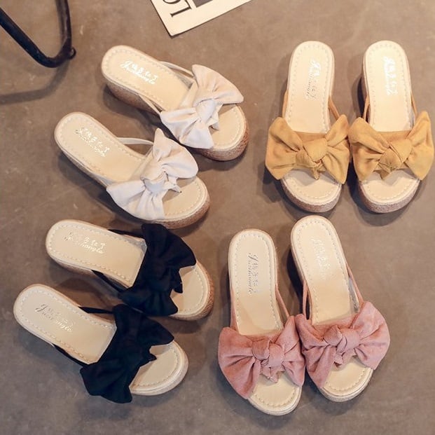 サンダル シューズ レディース l リボン 厚底 ヒール 走れる ビーチサンダル カジュアル ママ マザー マザーズ マタニティ 休日 スポーツ 運動