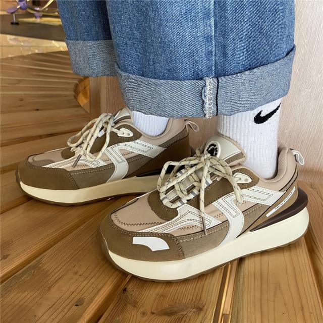 厚底スニーカー ダッドシューズ カジュアル l 韓国ファッション 大きいサイズ